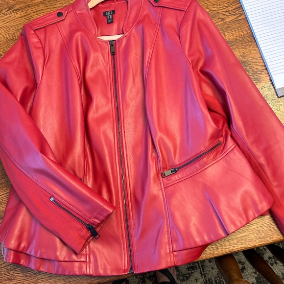 G.I.L.I. | Jackets & Coats | Jacket Looks Like Leather Looks So Dressy ...